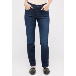 5-Pocket-Jeans Angels "DOLLY 3.0", Damen, Gr. 34, L&auml;nge 28, blau (schwarz indigo used), Denim/Jeans, Obermaterial: 92% Baumwolle, 6% Polyester, 2% Elasthan, straight fit lang, Jeans 5-Pocket-Jeans