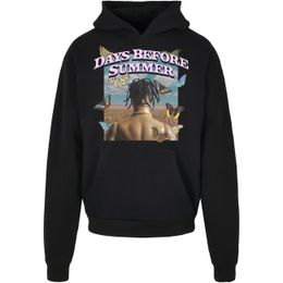 Hoodie "Upscale by Mister Tee Herren Days before Summer Oversize Hoody", Herren, Gr. L, schwarz, 100% Baumwolle, UPSCALE BY MISTER TEE, bedruckt, Sweatshirts Hoodie