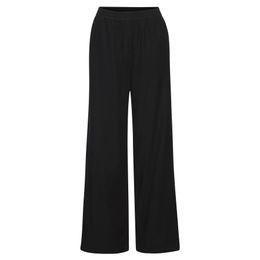 H.I.S. Schlupfhose H.I.S, Damen, Gr. 32/34, N-Gr, schwarz, Obermaterial: 65% Lyocell, 35% Baumwolle, unifarben, Basic, figurumspielend lang, Hosen Schlupfhose, weites Bein, in Denim Optik
