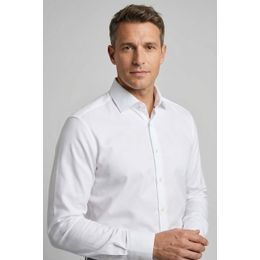 Businesshemd OLYMP "Luxor modern fit", Herren, Gr. 38, N-Gr, wei&szlig;, Web, Obermaterial: 64% Baumwolle, 27% Polyester, 9% Elasthan, Hemden, Comfort Stretch, Climate Control