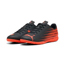 Fu&szlig;ballschuh Puma "ATTACANTO II IT", Herren, Gr. 43, Puma schwarz, glowing rot, Synthetik, bedruckt, Schuhe Fu&szlig;ballschuh, f&uuml;r Hallen- und Stra&szlig;enbel&auml;ge, mit weichem Synthetik-Obermaterial