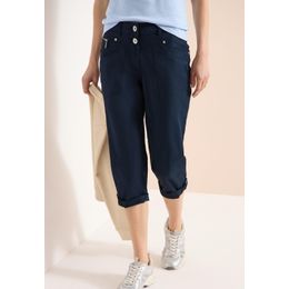 3/4-Hose Cecil "Style YorkStyle NewYork", Damen, Gr. 30, N-Gr, universal blau, Web, Obermaterial: 98% Baumwolle, 2% Elasthan, unifarben, regular fit 3/4-L&auml;nge, Hosen, im Five-Pocket Style