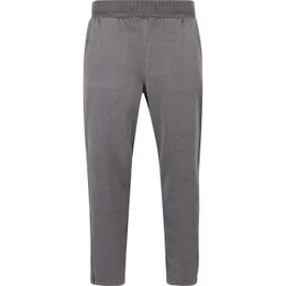 Sweathose Urban Classics "Urban Classics Herren Heavy Terry Garment Dye Slit Sweatpants", Herren, Gr. 4XL, US-Gr&ouml;&szlig;en, schwarzshadow, 100% Baumwolle, unifarben, normal, Hosen Sweathose