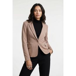 V&eacute;ro Moda Jerseyblazer VERO MODA "VMJULIANE, figurbetonter Schnitt, 1-Knopf Verschluss", Damen, Gr. 34, misty rose, Jersey, Obermaterial: 66% Polyester, 34% Baumwolle, unifarben, normal, V-Ausschnitt, Blazer, Materialmix, ungef&uuml;ttert, regular fit