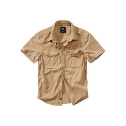 Kurzarmhemd Brandit "Brandit Herren Vintage Shirt shortsleeve", Herren, Gr. 4XL, US-Gr&ouml;&szlig;en, camel, 100% Baumwolle, unifarben, normal, Hemden