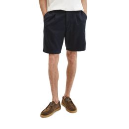 Marc O'Polo Shorts MARC O'POLO "aus TENCEL&trade; Lyocell -Leinen-Mix", Herren, Gr. 32, Normalgr&ouml;&szlig;en, schwarz navy, Obermaterial: 52% Lyocell, 26% Leinen, 22% Baumwolle, unifarben, relaxed fit normal, Hosen Shorts