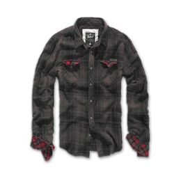 Flanellhemd Brandit "Brandit Herren Duncan Checked Shirt", Herren, Gr. L, US-Gr&ouml;&szlig;en, braun, 100% Baumwolle, normal, Hemden
