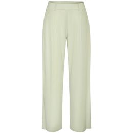 H.I.S. Palazzohose H.I.S, Damen, Gr. 48/50, N-Gr, salbei, Obermaterial: 90% Polyester, 10% Elasthan, Basic, bequem lang, Hosen Palazzohose, mit weitem Bein und kleinen Falten am B&uuml;ndchen, Loungewear