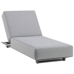 Amatio Pro Gartenliege, Anthrazit, Grau, Metall, Textil, F&uuml;llung: Schaumstoff, 200x31x75 cm, regenabweisend, R&uuml;ckenlehne verstellbar, Gartenm&ouml;bel, Gartenliegen