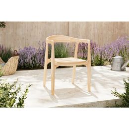 Ambia Garden Gartenstuhl, Teak, Holz, Teakholz, massiv, rund, 57x79x58 cm, wetterfest, Gartenm&ouml;bel, Gartenst&uuml;hle, Gartenst&uuml;hle