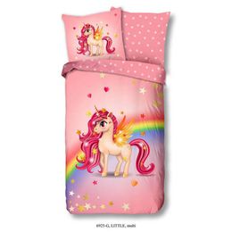 Mid.you Kinderbettw&auml;sche, Pink, Textil, Pferd, 135x200 cm, Oeko-Tex&reg; Standard 100, weiche und anschmiegsame Oberfl&auml;che, atmungsaktiv, pflegeleicht, Schlaftextilien, Bettw&auml;sche, Kinderbettw&auml;sche