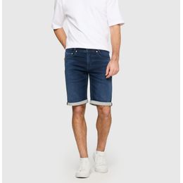 Jeansbermudas MAC "Jogn Bermuda", Herren, Gr. 36, N-Gr, dunkelblau vintage wash, Denim/Jeans, Obermaterial: 99% Baumwolle, 1% Elasthan, knielang, Jeans, Sommerhose