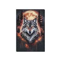 buttinette Perlen-Stickbild "Wolf", 22 x 33 cm