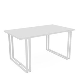TISCH ausziehbar aus MDF, Wei&szlig;
