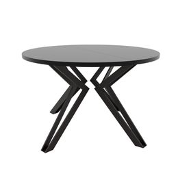 ESSTISCH ausziehbar aus MDF, Schwarz