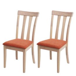 MCW ESSZIMMERSTUHL Orange, Braun 2er-Set
