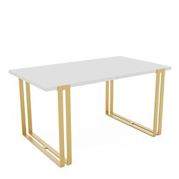 TISCH ausziehbar aus MDF, Wei&szlig;