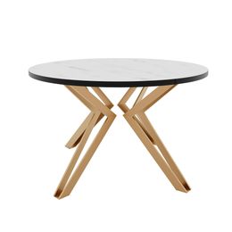 ESSTISCH ausziehbar aus MDF, Wei&szlig;