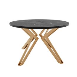 ESSTISCH ausziehbar aus MDF, Schwarz