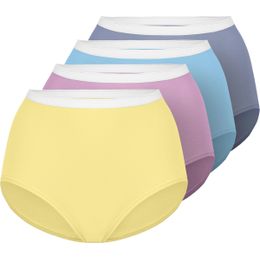 w&auml;schepur Damen Taillenslip aqua + orchidee + zitrone + taubenblau Gr&ouml;&szlig;e 38