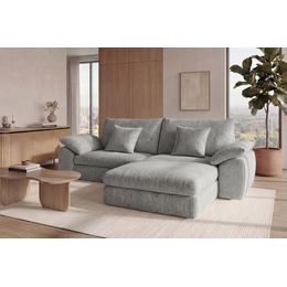 Riess Ambiente Stilvolles Big Sofa SOHO 260cm grau Chenille 4-Sitzer Couch mit Wellenunterfederung Riess-Ambiente Wohnzimmer Modern Skandinavisch