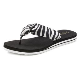 Lascana T-Bar Sandals female size 44 Black / White