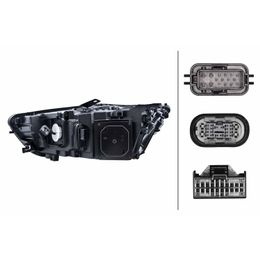Hella Hauptscheinwerfer 1ex011151461 LED rechts f&uuml;r VW