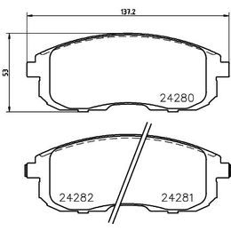 Hella Bremsbelagsatz, Scheibenbremse 8db355012901 f&uuml;r INFINITI Suzuki NISSAN (DFAC)