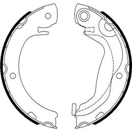 Hella Bremsbackensatz, Feststellbremse 8da355051041 f&uuml;r TOYOTA