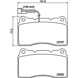Hella Bremsbelagsatz, Scheibenbremse 8db355014731 f&uuml;r ALFA ROMEO LANCIA MASERATI