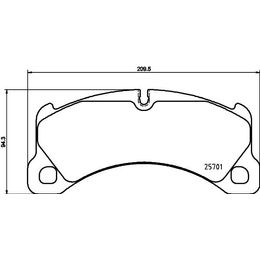 Hella Bremsbelagsatz, Scheibenbremse 8db355021191 f&uuml;r Porsche