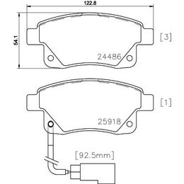 Hella Bremsbelagsatz, Scheibenbremse 8db355012781 f&uuml;r Ford (JMC)