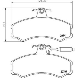Hella Bremsbelagsatz, Scheibenbremse 8db355006011 f&uuml;r Peugeot FERRARI ALFA ROMEO