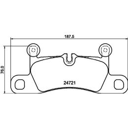 Hella Bremsbelagsatz, Scheibenbremse 8db355015101 f&uuml;r VW Porsche
