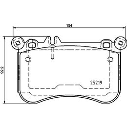 Hella Bremsbelagsatz, Scheibenbremse 8db355019671 f&uuml;r Mercedes