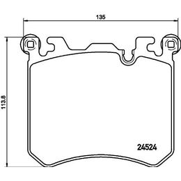Hella Bremsbelagsatz, Scheibenbremse 8db355020431 f&uuml;r BMW ROLLS-ROYCE