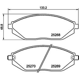 Hella Bremsbelagsatz, Scheibenbremse 8db355015771 f&uuml;r CHEVROLET TOYOTA