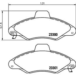 Hella Bremsbelagsatz, Scheibenbremse 8db355019291 f&uuml;r Ford