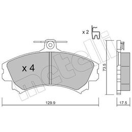 METELLI Bremsbelagsatz, Scheibenbremse 2202161 f&uuml;r MITSUBISHI SMART