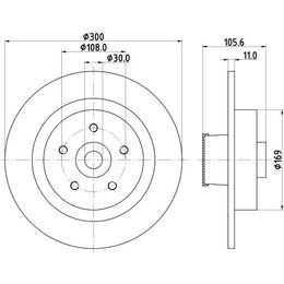 Hella Bremsscheibe 8dd355123441 300mm 11mm f&uuml;r RENAULT