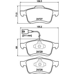 Hella Bremsbelagsatz, Scheibenbremse 8db355014241 f&uuml;r Vaughall FERRARI LANCIA GM