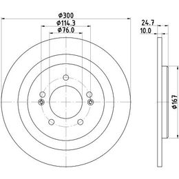 Hella Bremsscheibe 8dd355118241 300mm 10mm f&uuml;r HYUNDAI