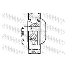 FEBEST Gelenk, L&auml;ngswelle 0711jb420sha f&uuml;r Chrysler Suzuki ALFAROME/Fiat/LANCI LAND ROVER