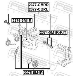 FEBEST Bremssattel 23772cbrl Hinterachse links f&uuml;r VAG