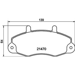 Hella Bremsbelagsatz, Scheibenbremse 8db355006391 f&uuml;r Ford (JMC)