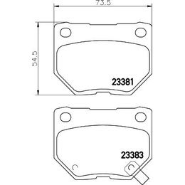 Hella Bremsbelagsatz, Scheibenbremse 8db355011601 f&uuml;r JAGUAR Subaru