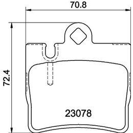 Hella Bremsbelagsatz, Scheibenbremse 8db355008711 f&uuml;r Mercedes