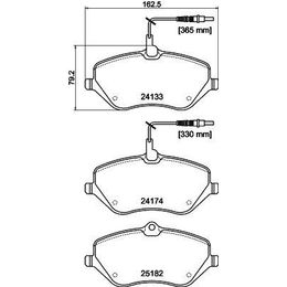 Hella Bremsbelagsatz, Scheibenbremse 8db355015621 f&uuml;r Peugeot