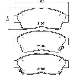Hella Bremsbelagsatz, Scheibenbremse 8db355016421 f&uuml;r TOYOTA INFINITI LEXUS