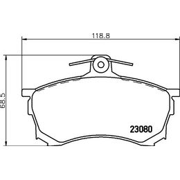 Hella Bremsbelagsatz, Scheibenbremse 8db355016671 f&uuml;r MITSUBISHI
